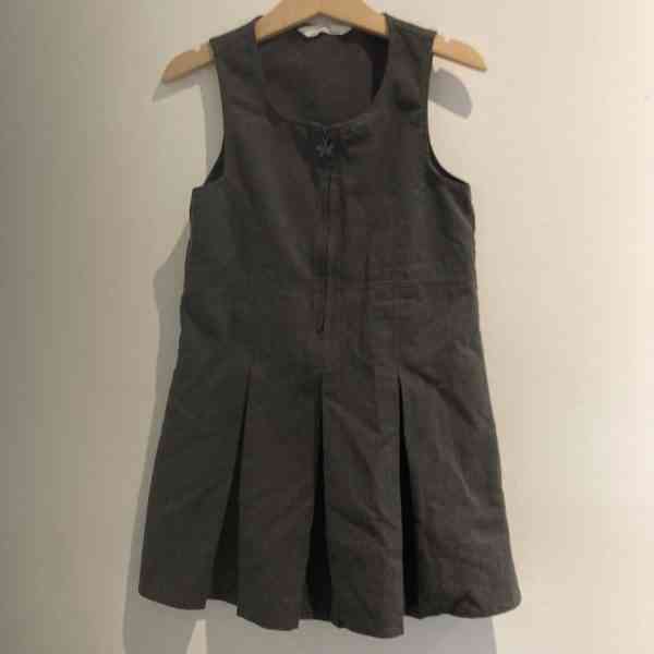 M&S grey pinafore dress with butterfly zip detail – Uniformerly